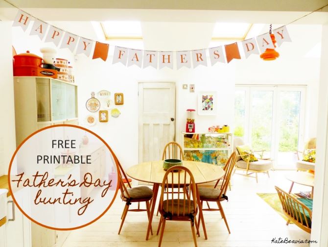 Free printable Fathers Day Bunting - Kate Beavis Vintage Expert